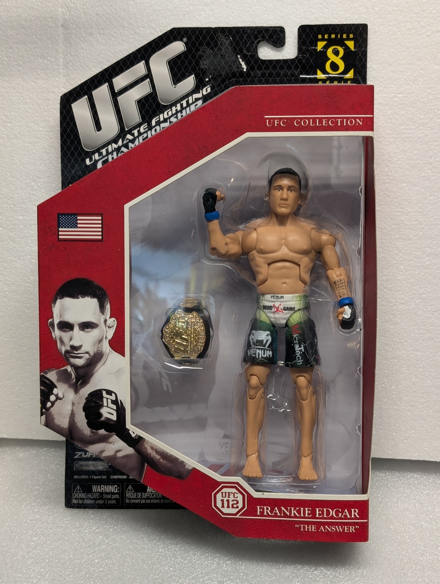 JAKKS Pacific Series 8 Frankie Edgar Action Figure MIB UFC ZUFFA SEALE ...