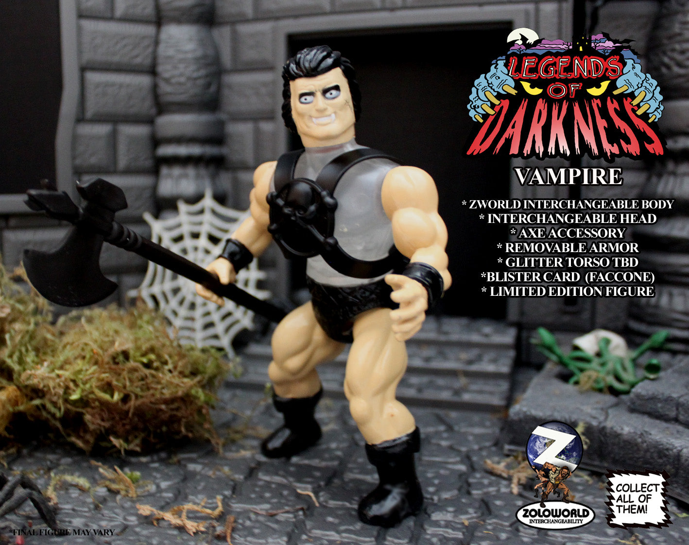 Zoloworld Legends Of Darkness Vampire MOC Action Figure VAULT ...